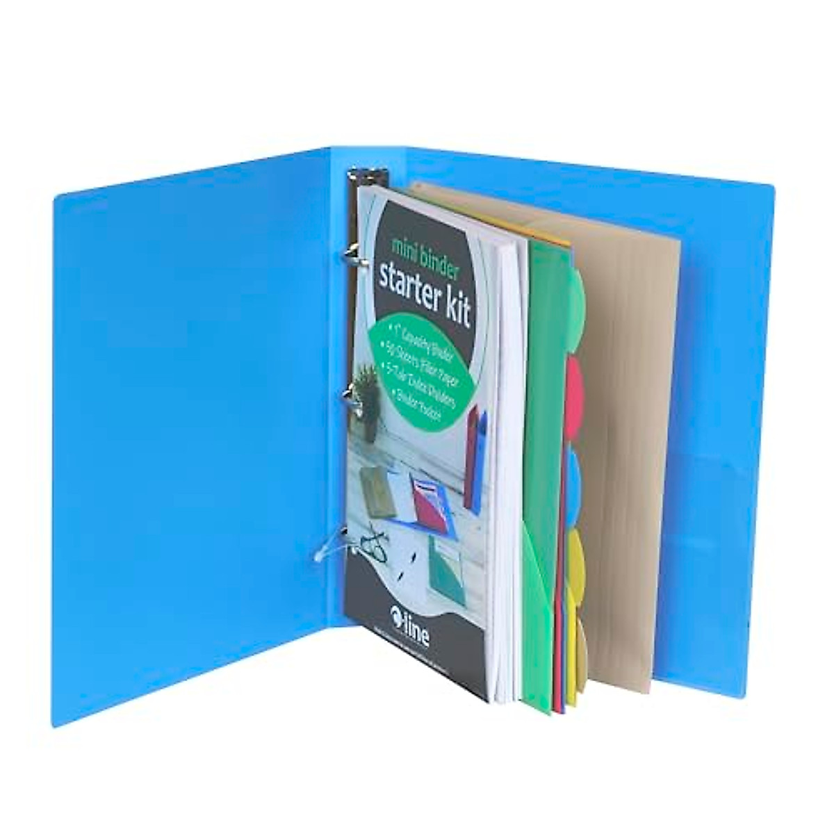 C-Line Mini Binder Starter Kit, Includes Binder, Index Dividers, Filler Paper and Binder Pockets, Colors May Vary, 1 Each (30100)