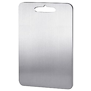 YEAVS Stainless Steel Cutting Board for Kitchen Heavy Duty Chopping Board(Medium, 11.4"L x 7.9" W)