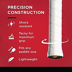GAMMA Sports Supreme Overgrip for Tennis, Pickleball, Squash, Badminton, and Racquetball Racquets, 60-Jar, White