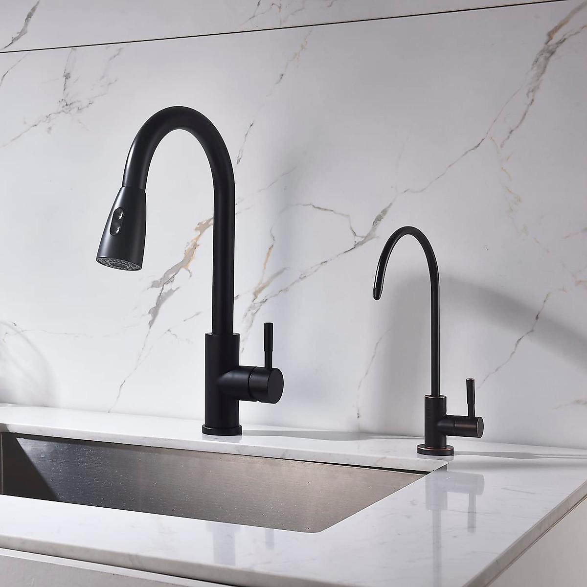 Apaix Drinking Water Faucet Oil Rubbed Bronze, Kitchen Water Purifier Faucet for Non-Air Gap Reverse Osmosis Water Filter System