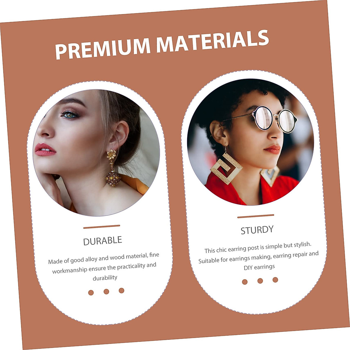 80 Pcs Accessories with Drop Earrings Wood DIY Stud Posts Jewelry Making Kit DIY Wood Stud Posts Earrings Material Earring Studs Jewelry Wood Posts Ear Stud with Hoop Earring Post