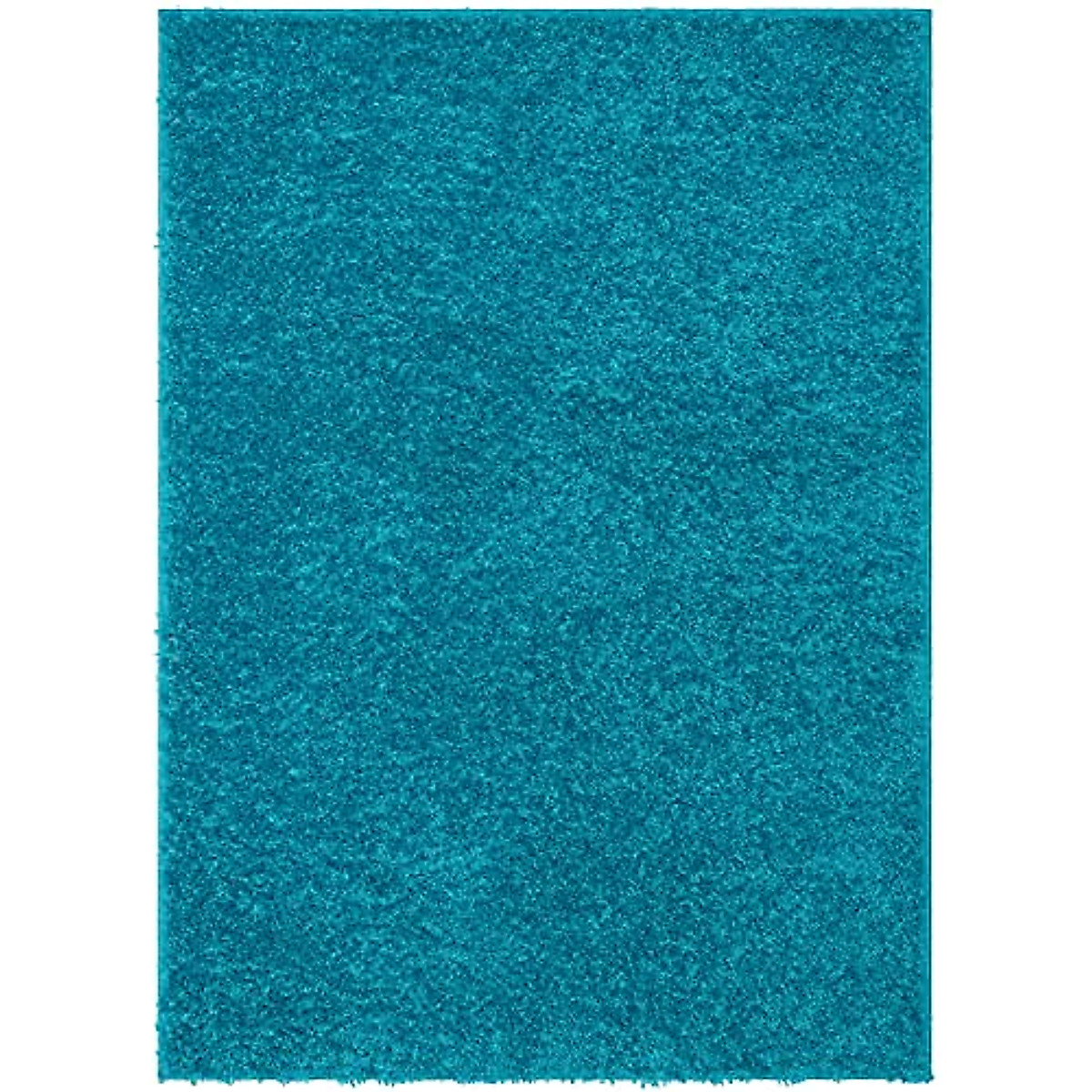 Well Woven Elle Basics | Emerson Shag Teal Blue | Textured (5'3" x 7'3") Area Rug