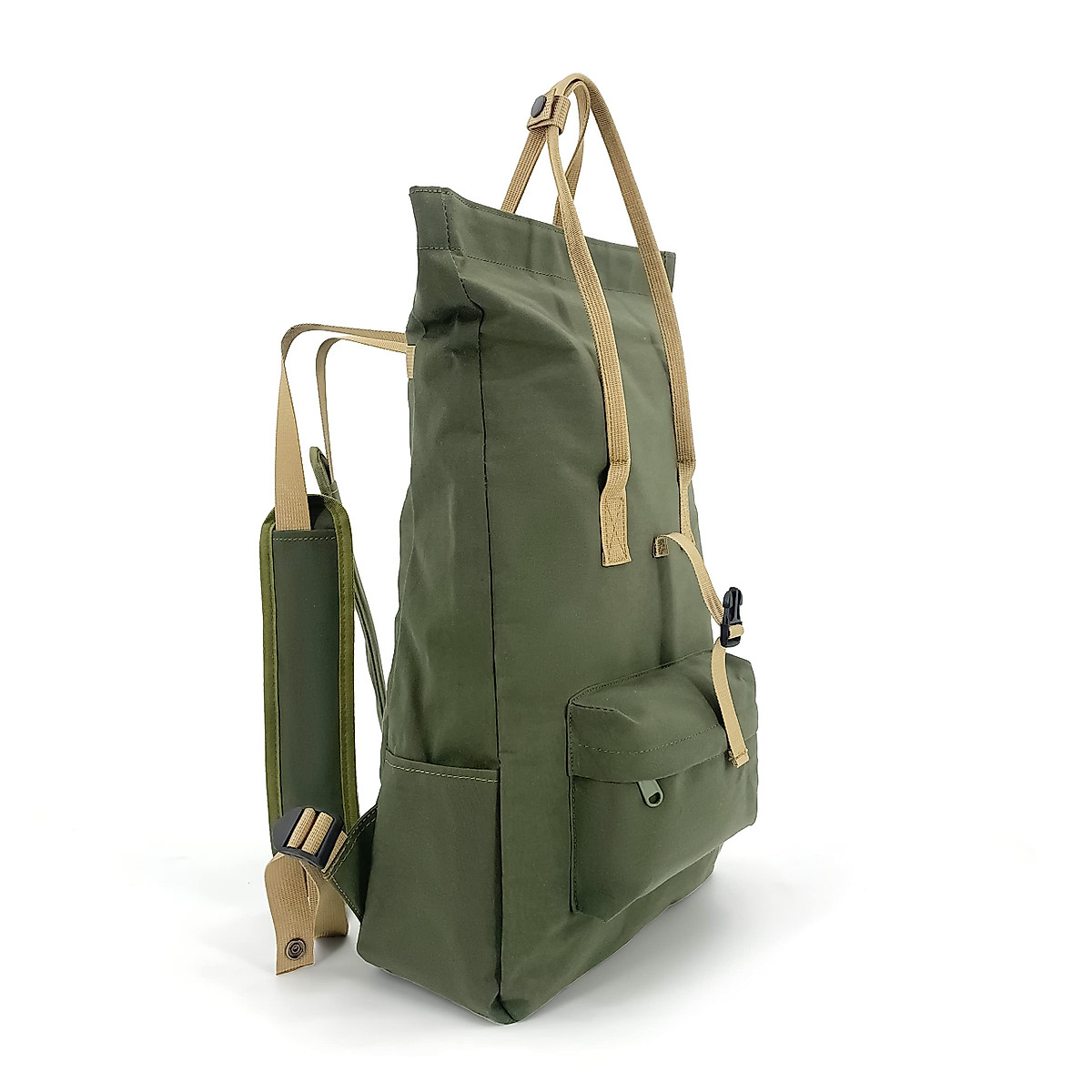 Jaegvida Travel Casual Bag Commuter Backpack Convertible Tote Daypack for Commute and Outdoor Activities (Army Green)