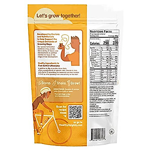 Healthy Heights Grow Daily Boys 10+ Shake Mix Bag Protein Powder (Vanilla) - Developed by Pediatricians - High in Protein Nutritional Shake - Contains Key Vitamins & Minerals