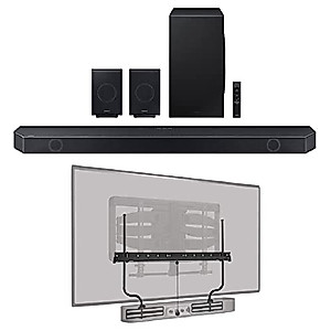 Samsung HW-Q990C 11.1.4ch Soundbar with Rear Speakers and Dolby Atmos with a Sanus SASB1-B1 Soundbar Mount; Holds up to 20LBS (2023)