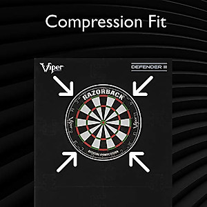 Viper by GLD Products Defender III Extended Length Dartboard Surround Wall Protector, Black, One Size