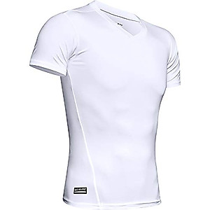 Under Armour Men's Tactical HeatGear Compression V-Neck T-Shirt LG White