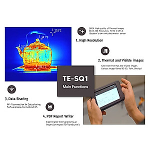 Thermal Expert TE-SQ1, i3system Thermal Imaging Camera, 384x288 IR Resolution, 5" Touch Screen, Designed and Manufactured in Korea, Excellent Performance for Measuring Abnormal temperatures