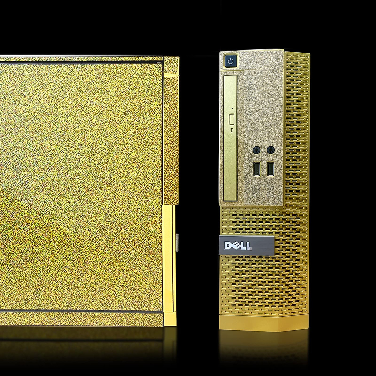 Dell Gold Treasure Box Desktop PC, Intel Quad Core I5 up to 3.60GHz, 16GB RAM, 512GB SSD, DVD, WiFi & Bluetooth, Keyboard & Mouse, Win 10 Pro (Renewed)