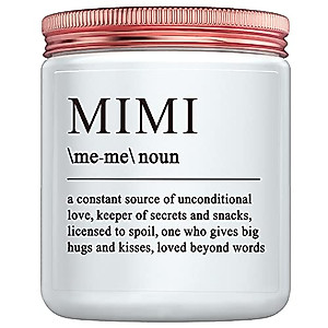 Mimi Gifts- Funny Mimi Birthday Gift, Mother’s Day Gifts for Mimi Grandma Grandmother, Mimi Definition Candle