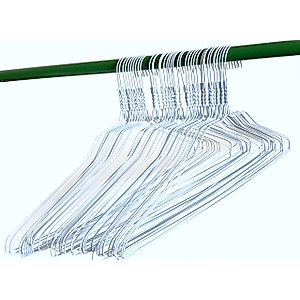 100 White Wire Hangers 18" Standard White Clothes Hangers (100, White)