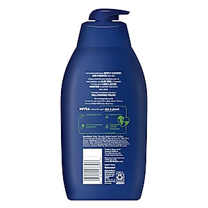 Nivea Men Maximum Hydration Body Wash, Aloe Vera Body Wash for Dry Skin, 30 Fl Oz Pump Bottle