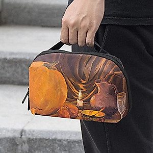 Travel Cord Organizer, Tech Organizer, Electronics Organizer, Cable Organizer Bag, Thanksgiving Fall Pumpkin Fruit