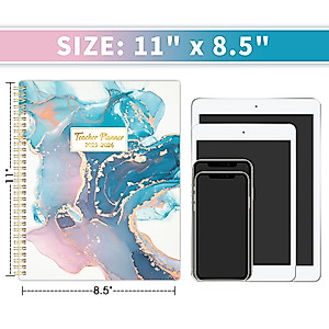 Planner 2023-2024 - Jul.2023 - Jun.2024, 2023-2024 Planner, Academic Planner 2023-2024, 2023-2024 Planner Weekly & Monthly with Tabs, 8" x 10", Flexible Cover, Twin-Wire Binding - Black Waterink