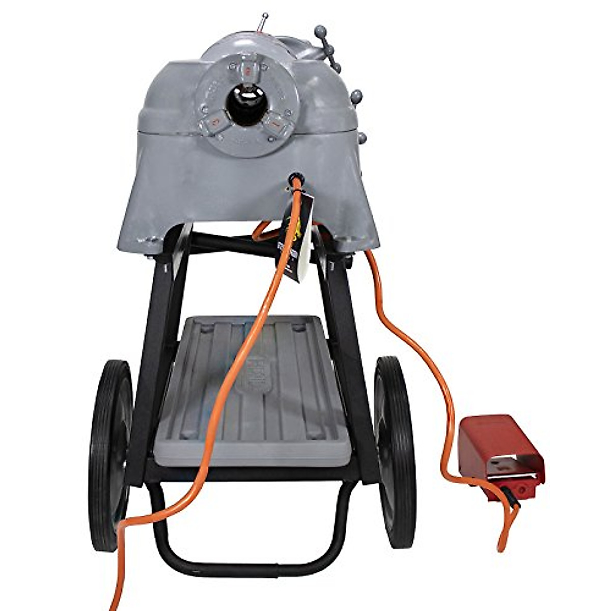 RIDGID® 535 V1 Pipe Threading Machine with Universal Cart 811A Die Heads Alloy Steel Dies and 70830 Dark Oil (Renewed)