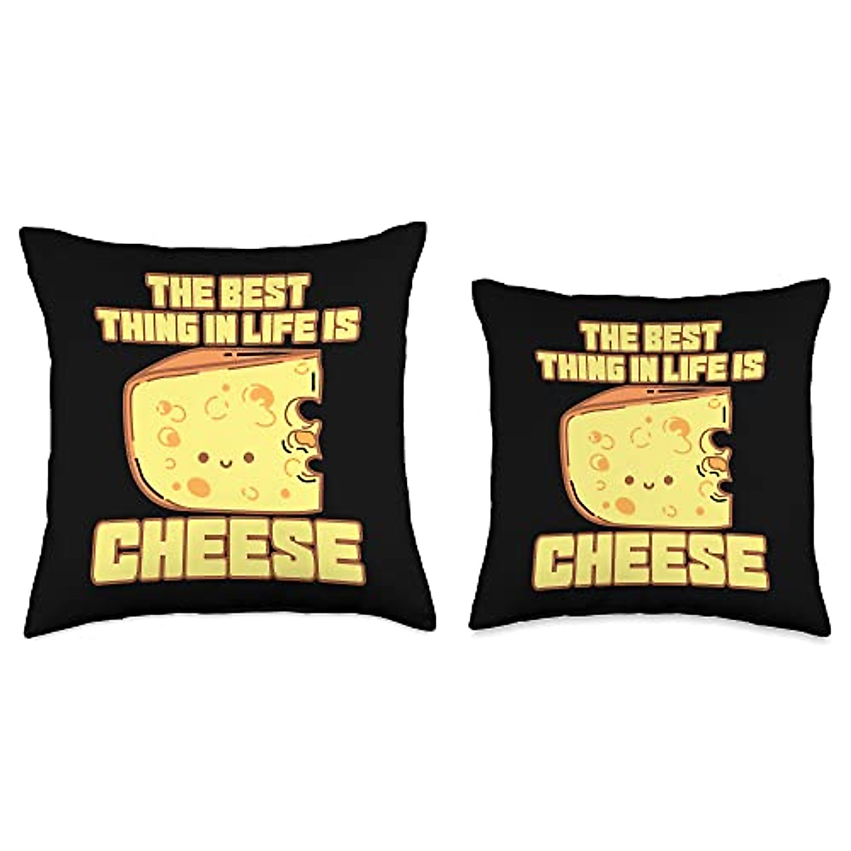 Crazy About Good Cheese The Best Thing in Life Cheese Dairy Product Throw Pillow, 16x16, Multicolor
