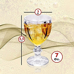 Bezrat Belgian Beer Glass Set of 6 - Craft Brews Belgian Style Stemmed Beer Glasses (7-Ounce)