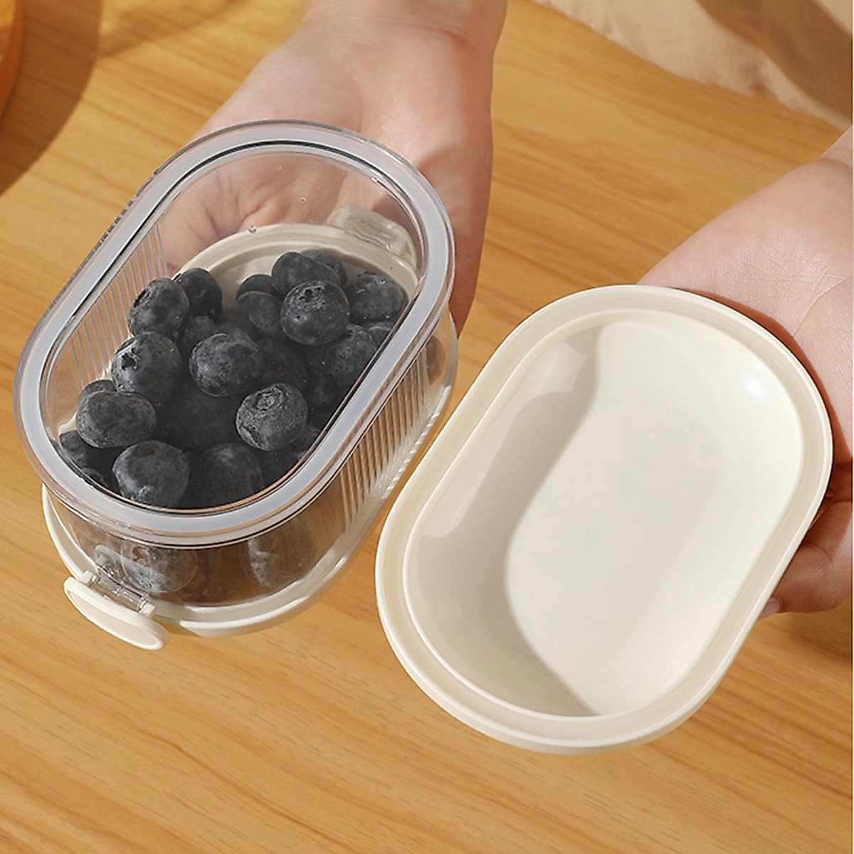 ZAAWUUT Spice Storage Box,Leakproof,Freezer Safe, Cereal Containers with Easy Lock Lids for Kitchen Pantry Organization (Green, Single-Layer)