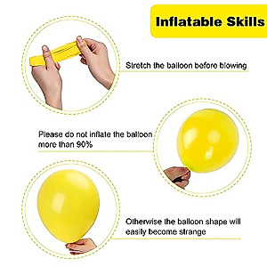 RUBFAC 87pcs Yellow Balloons Different Sizes 18 12 10 5 Inches for Garland Arch, Premium Yellow Latex Balloons for Birthday Wedding Baby Shower Bridal Shower Party Decorations