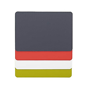 Dexas Heavy Duty Grippmat Flexible Cutting Board Set of Four, 5.5 x 8, Gray, Red, White, Green