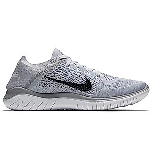Nike Womens WMNS Free Rn Flyknit 2018 942839 100 - Size 7.5W White/Black