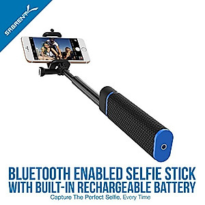 SABRENT Bluetooth Selfie Stick with Built in 5200mAh Battery Charger (GR-SSTK)