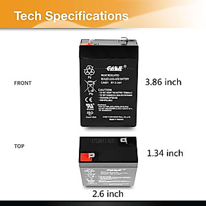 Casil Honeywell Genuine CA631 6V 3.1Ah SLA Battery for 7845GSM-K14139 (1)