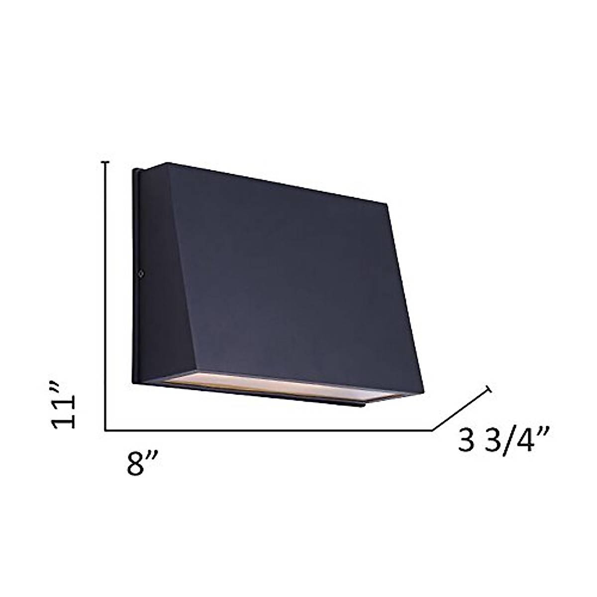 Amazon Brand - Rivet CANARM LTD Kit Integrated LED Outdoor Light Black with Frosted Glass