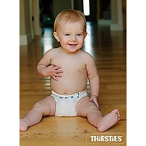 Thirsties Snap Natural One Size Fitted, Moss Diapers