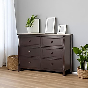 Sorelle Furniture Princeton Baby Dresser – Dresser for Nursery, Kids Bedroom Furniture, Dresser Drawers, Storage for Child’s Room with Drawers, Nursery Furniture for Infant-Espresso
