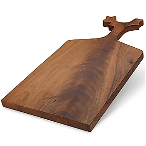 TeakCraft Walnut Cutting Board, Single Piece Wood, Chopping Board, Knife Friendly, Reversible, Cheese Board, The Opus (22x11x1inch)