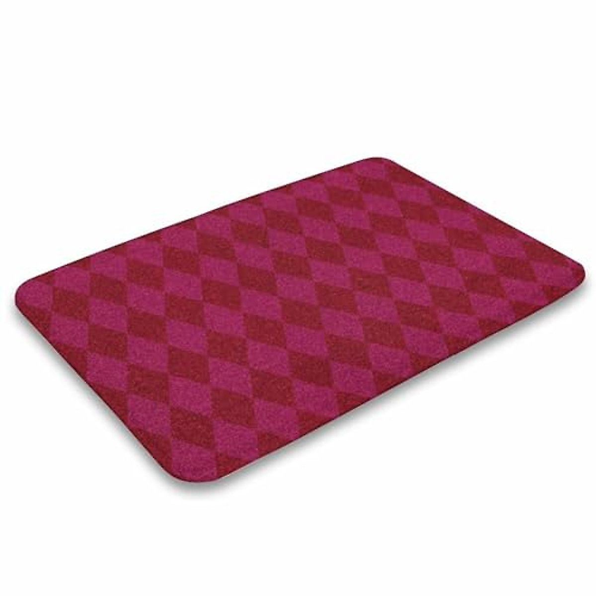 Pink & Red Diamond Glitter Bathroom Rugs, Non Slip & Absorbent Bath Mat Carpets for Bathroom, Entryway or Sink 20" x 32"