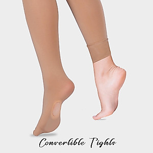 HiDance Girl's Women's Ballet Dance Tights, Ultra Soft Convertible Footed Dance Sockings Ballet Transition Tights