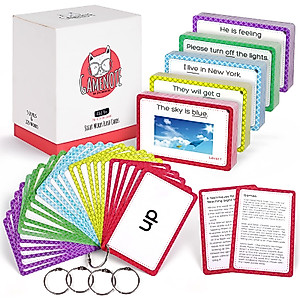 GAMENOTE Sight Words Kids Educational Flash Cards with Pictures & Sentences - 220 Dolch Big Word Games for Toddlers, Aged 3-9 Preschool Learning Activities(Pre K), Kindergarten, 1st, 2nd, 3rd Grade