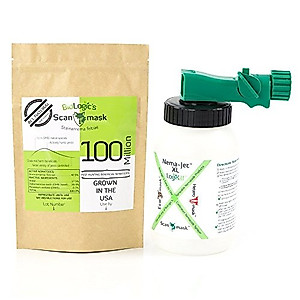 BioLogic Scanmask Beneficial Nematodes, Steinernema feltiae Sf Nematodes for Natural Insect Pest Control (100 Million with Applicator)