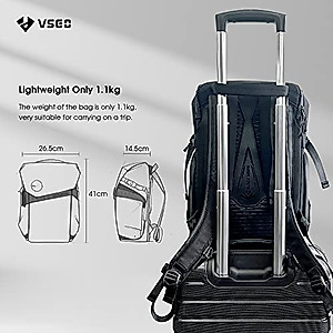 VSGO Black Snipe Camera Backpack 16L Professional DSLR/SLR Photo Bag Compatible For Sony Canon Nikon Camera, DJI Stabilizers Light Weight Only 1.1kg
