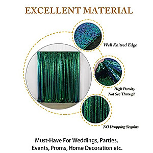 Sequin Backdrop 5FTx7FT Iridescent Green Sequin Backdrop Curtain Photo Backdrop 7FT Green Glitter Backdrop for Photography Wedding Backdrop Drapes Happy Birthday Backdrop Baby Shower Backdrop