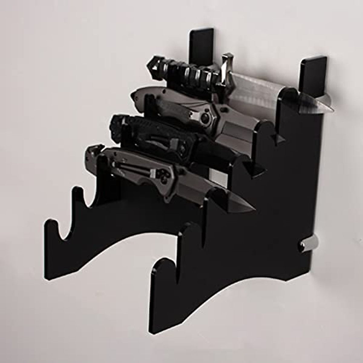 Dagger Wall-Mounted Knife Holder Acrylic Knife Collection Display Stand Fixed Blade Holder For Knife And Dagger Organizer (Black)