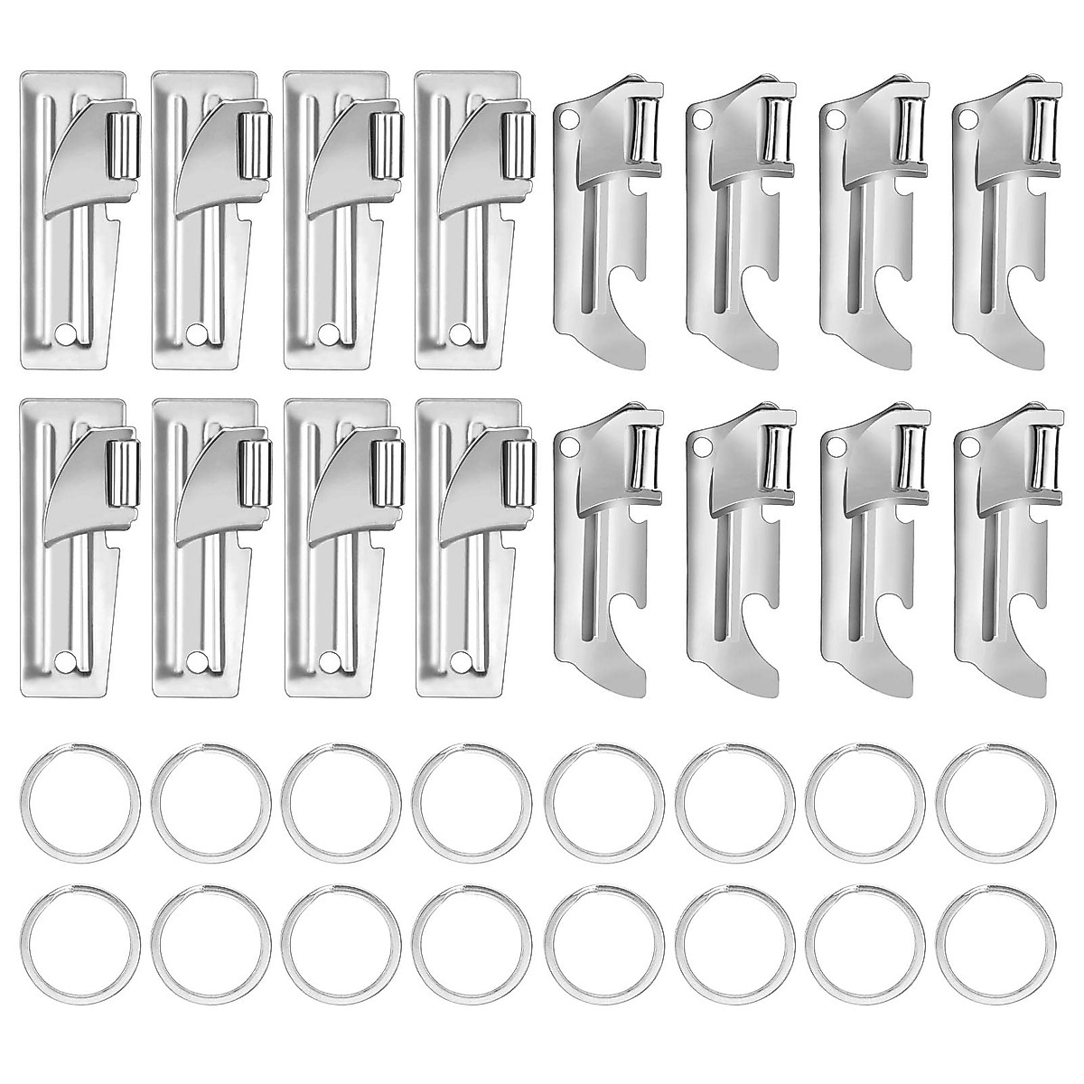 32pcs Camping Can Opener Travel Can Opener with Key Ring, Portable Stainless Steel Can Opener for Travel, Barbecue(size:32pcs)
