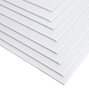 8 Pack Corrugated Plastic Yard Signs 24x36 for Outdoor, Open House, Birthday, Lawn, Foam Poster Board with 4mm Blank Surface (White)