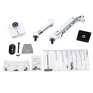 Ergotron – HX Premium Heavy Duty Monitor Arm, Single Monitor VESA Desk Mount – for Flat or Slight Curved Ultrawide Monitors Up to 49 inches, 20 to 42 lbs – Standard Pivot, White