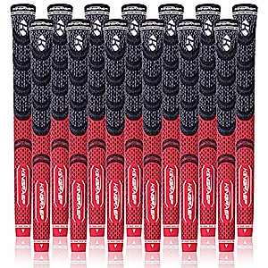 Lehui KINGRASP Golf Grips, Standard/Midsize, Golf Grips Set of 13(Free 13 Tapes), Anti-Slip Rubber Golf Club Grips, 8Colors Optional (red, Standard)