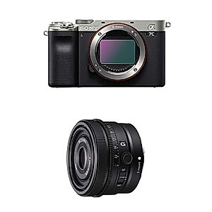 Sony Alpha 7C Full-Frame Mirrorless Camera - Silver (ILCE7C/S) with Sony FE 40mm F2.5 G Full-Frame Ultra-Compact G Lens