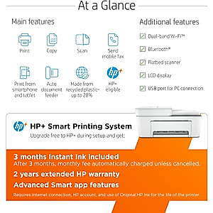 HP DeskJet 4155e Wireless Color All-in-One Printer with bonus 6 months Instant Ink (26Q90A).