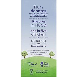 Plum Organics Applesauce, Blueberry & Carrot, 3.17 Oz, 4 Ct