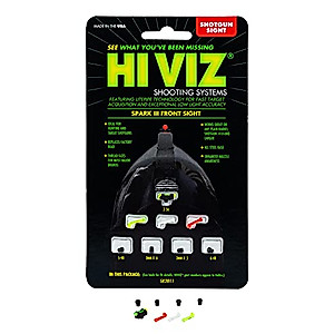 HIVIZ Spark III Shotgun Front Rifle Sight Replacement,Green, Red, and White