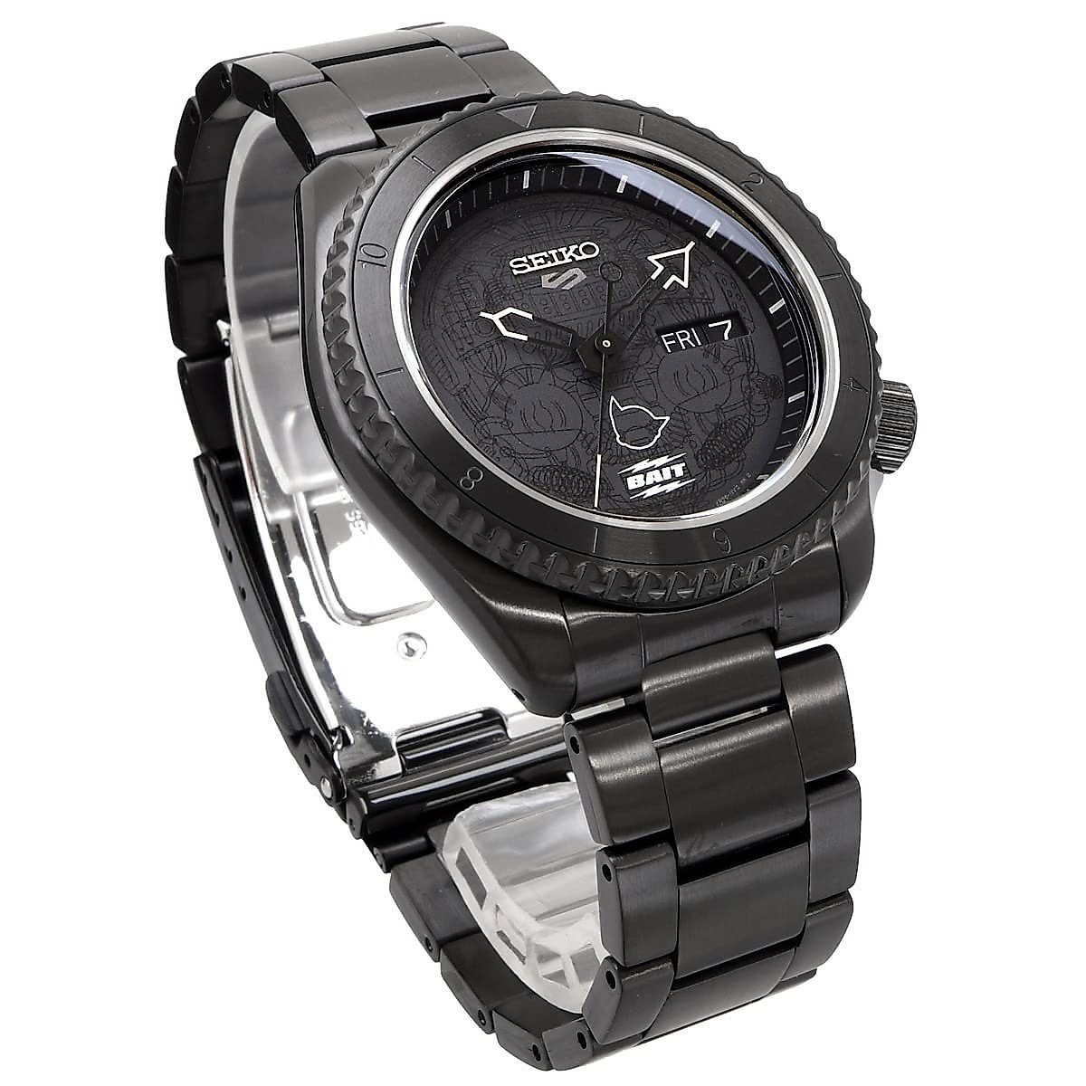 SEIKO 5 Automatic Black Dial Men's Watch SRPH45