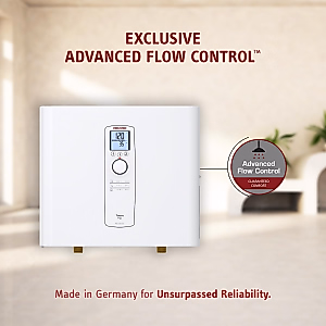 Stiebel Eltron Tankless Water Heater – Tempra 24 Plus – Electric, On Demand Hot Water, Eco, White, 20.2