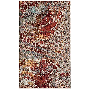 SAFAVIEH Valencia Collection Accent Rug - 3' x 5', Multi, Boho Chic Distressed Design, Non-Shedding & Easy Care, Ideal for High Traffic Areas in Entryway, Living Room, Bedroom (VAL218K)