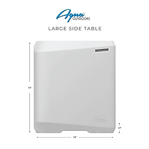 Aqua Outdoors in-Pool DEEP Ledge Chaise Set - Two Chaises - Two Headrest Pillows - Two Chaise Risers and One Large in Pool Side Table - for ledges 9"-14" inches Deep (Classic White-Blue)